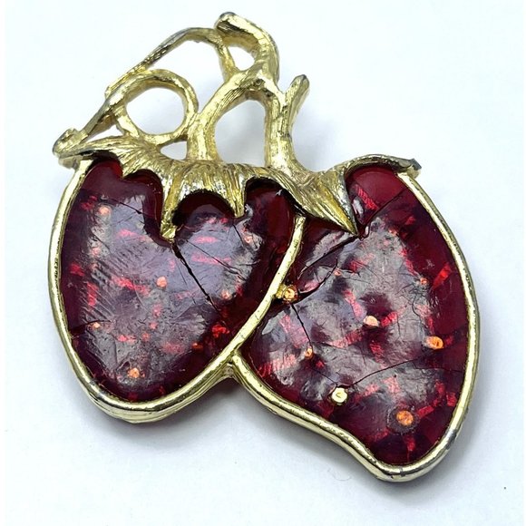 Vintage | Jewelry | Vintage Red Strawberry Fruit Brooch Pin | Poshmark